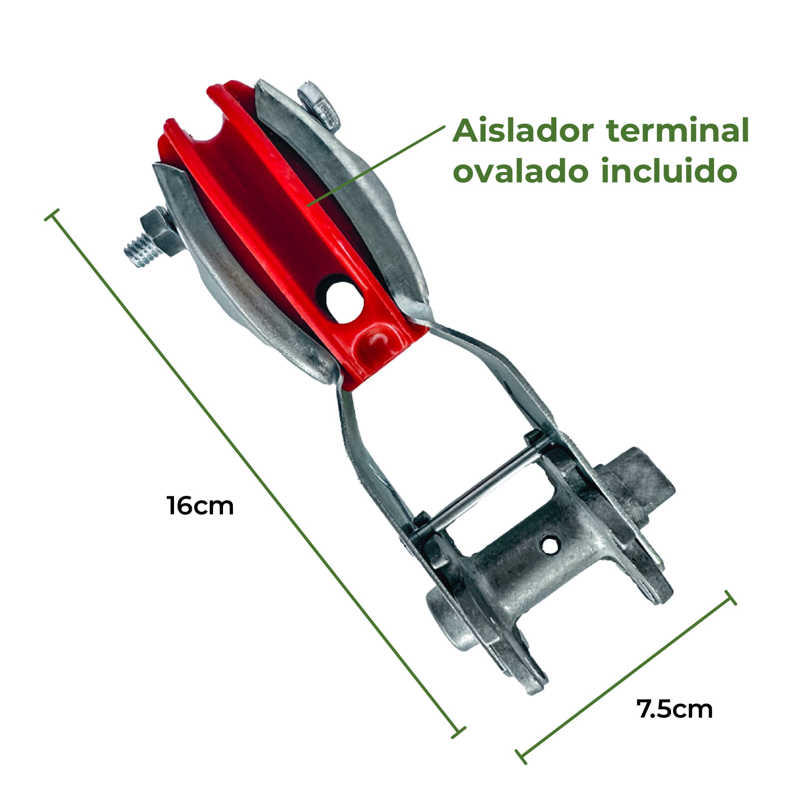Tensor Galvanizado con Aislador Terminal x 1000m PAQ x 10 / 50 Unds